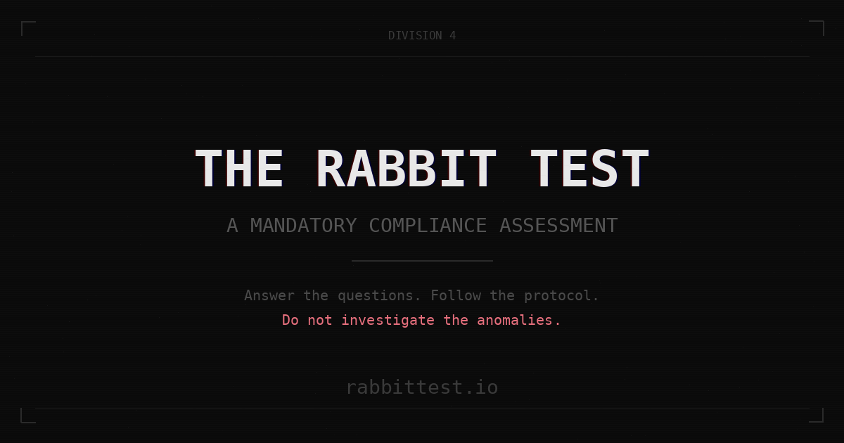 The Rabbit Test | Interactive Psychological Horror Experience